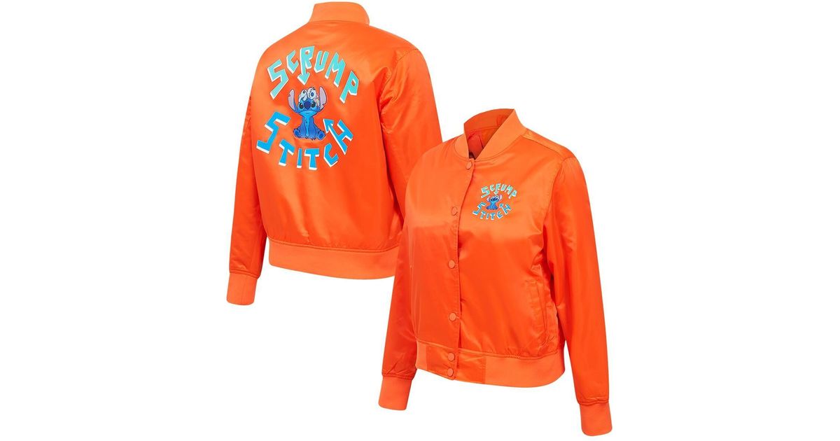 FREEZE MAX Lilo And Stitch Scrump Stitch Full-snap Satin Jacket in ...