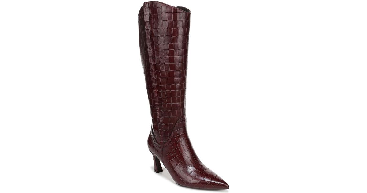 Naturalizer Emily Zipper Tall Boots in Red | Lyst