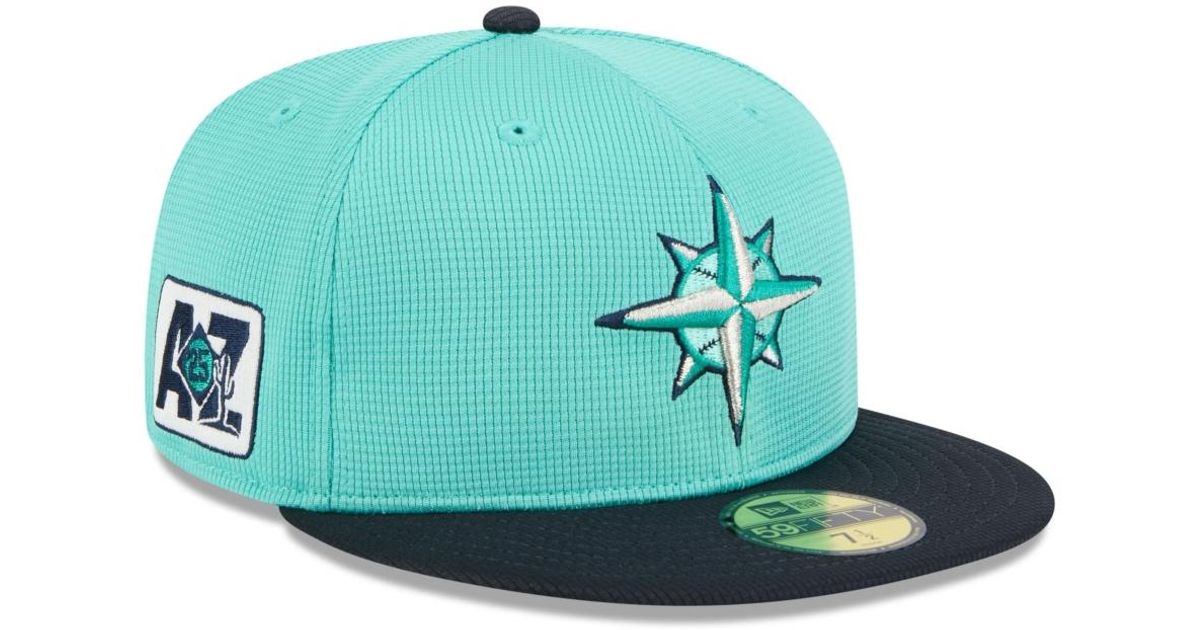 KTZ Seattle Mariners 2025 Spring Training 59fifty Fitted Hat in Green ...