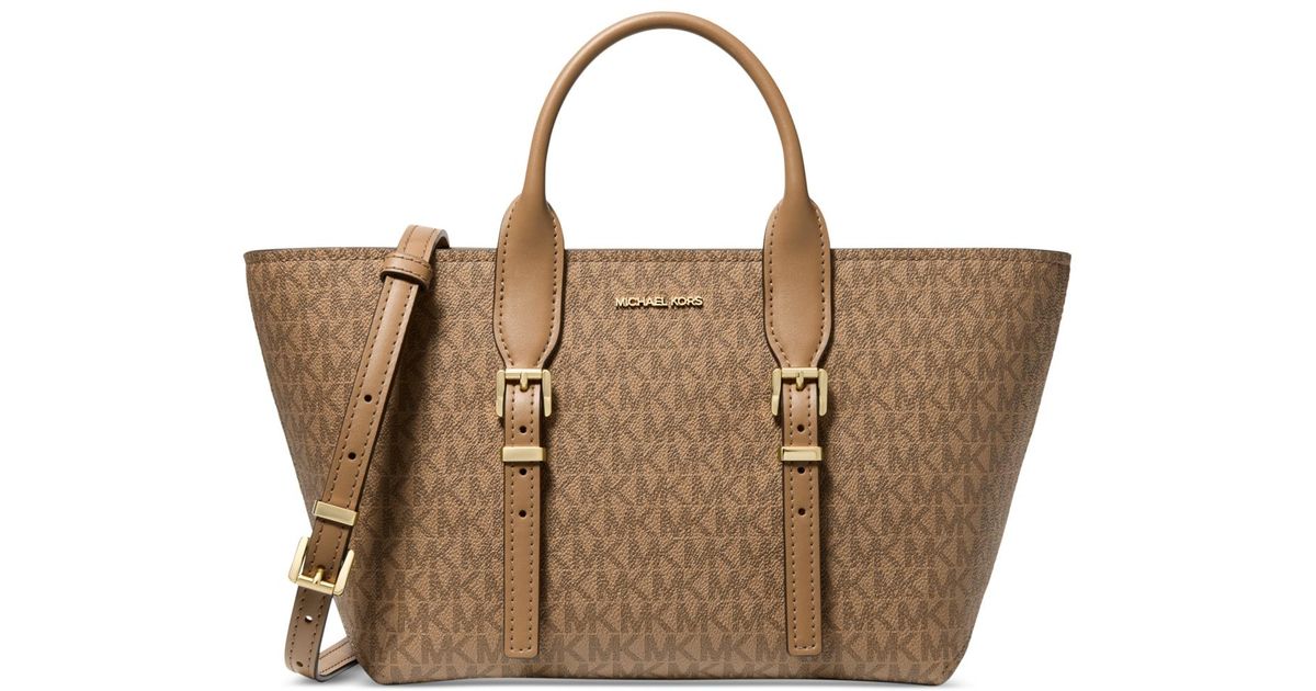 Michael Kors Michael Moore Medium Satchel in Brown | Lyst