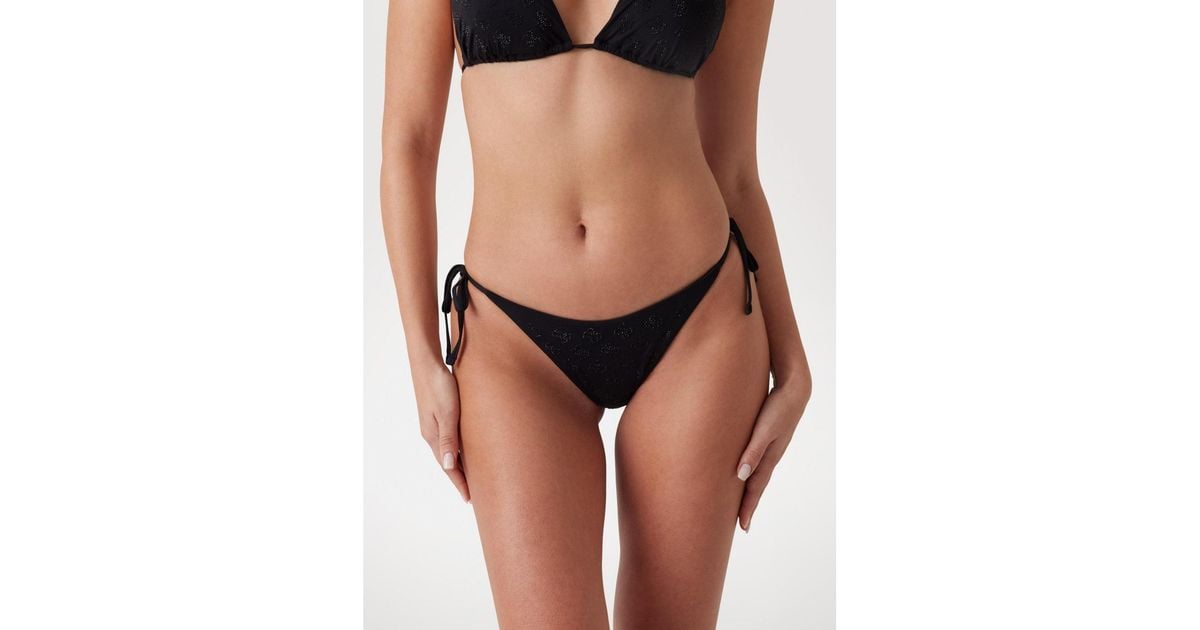 Guess Quattro G String Bikini Bottoms in Black | Lyst