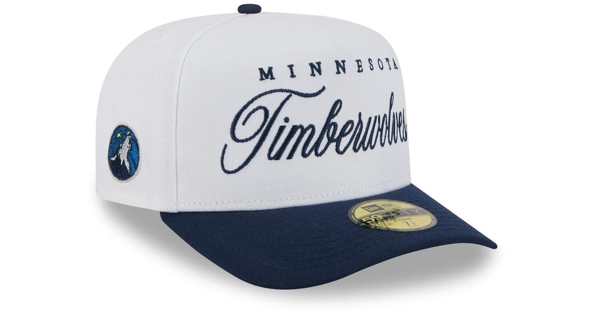 KTZ White/navy Minnesota Timberwolves 2025 Nba Draft A-frame 59fifty ...