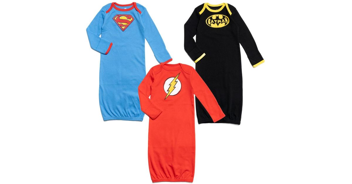 Dc Comics Baby Boys Justice League The Flash Superman Batman Baby 3 ...