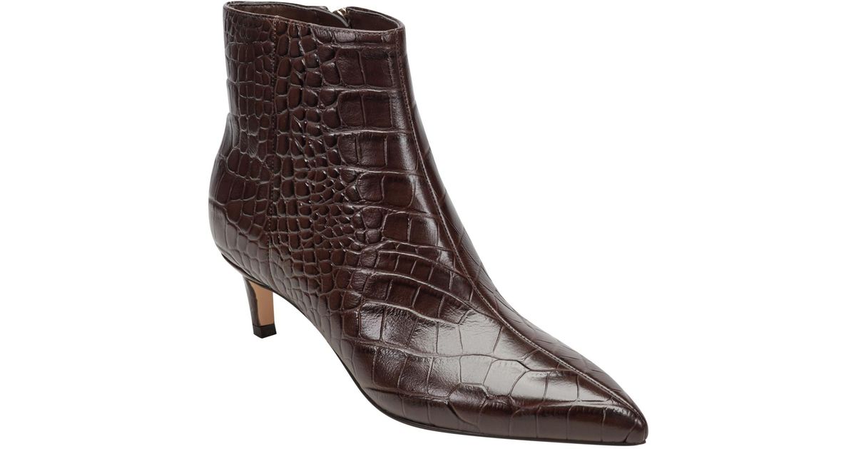 Marc Fisher Itzia Ankle Booties in Brown | Lyst
