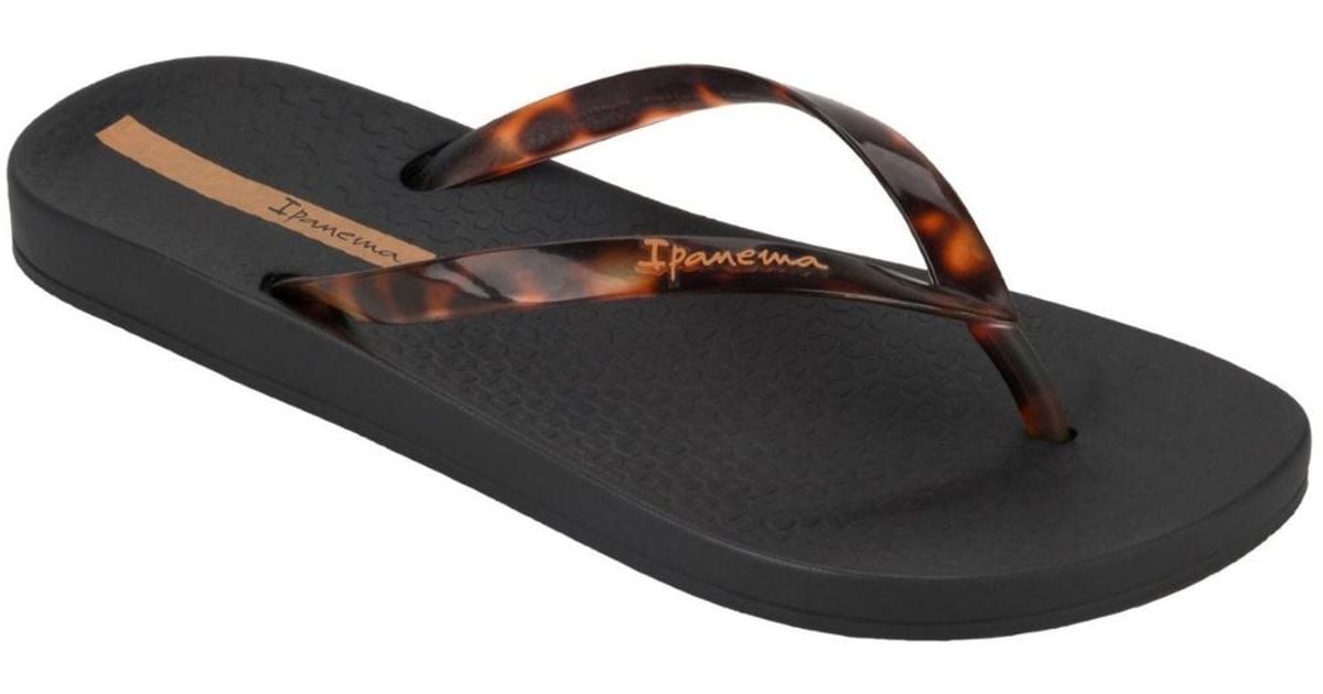 Ipanema Ana Connect Flip Flop Sandals in Black | Lyst