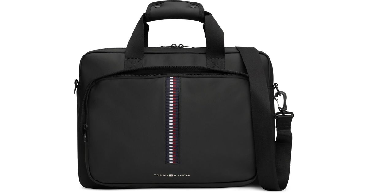 Tommy Hilfiger Logo Computer Bag in Black for Men | Lyst
