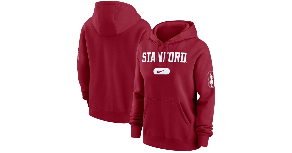 Nike Stanford Club Fleece Pullover Hooded Jacket in Red | Lyst
