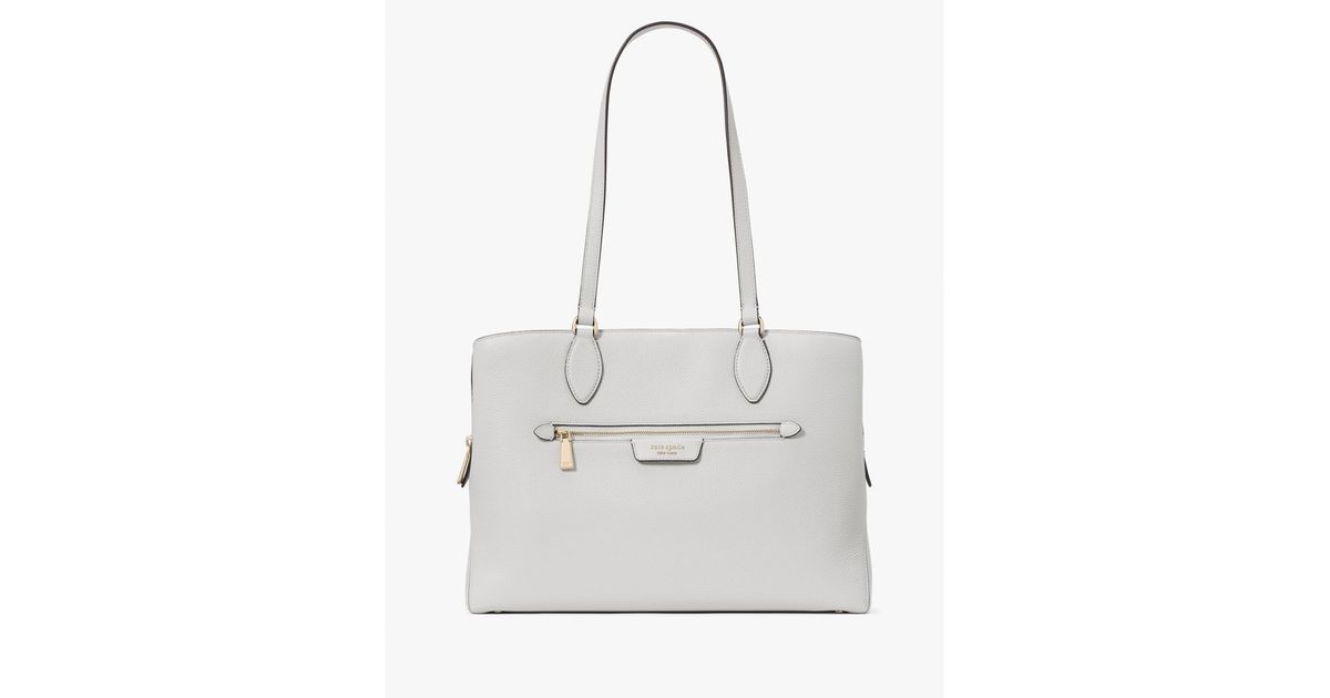 Kate Spade Hudson Medium Tote Bag in White | Lyst