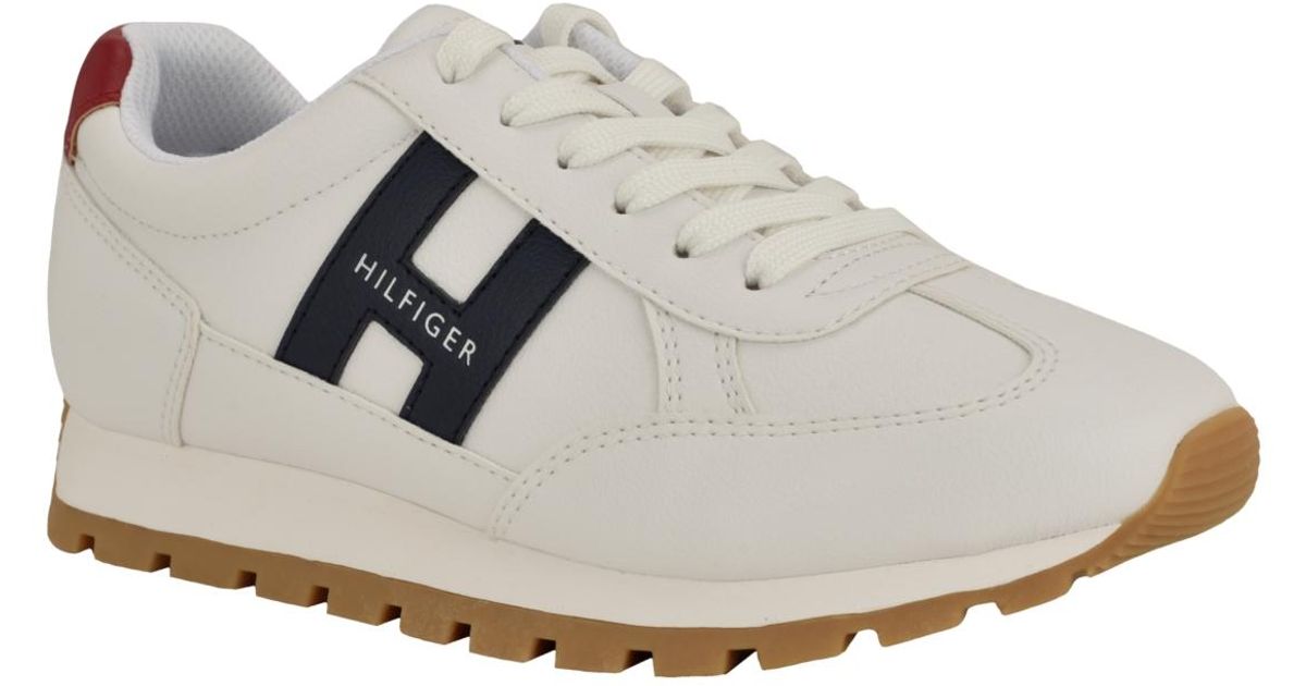 Tommy Hilfiger Hatina Lace-up Fashion Sneakers in White | Lyst