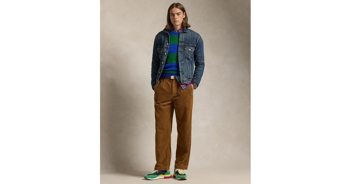 Polo Ralph Lauren Classic-fit Pleated Corduroy Pants in Brown for Men | Lyst