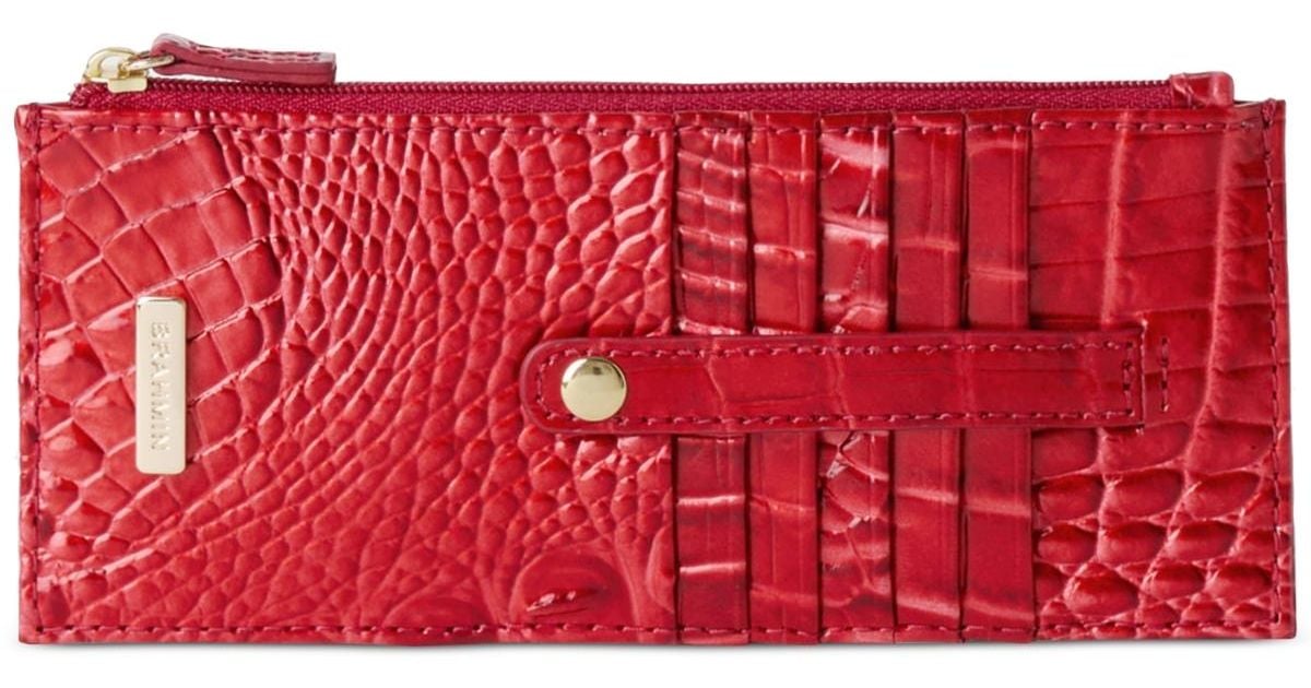 Brahmin Credit Card Melbourne Embossed Leather Wallet | Lyst