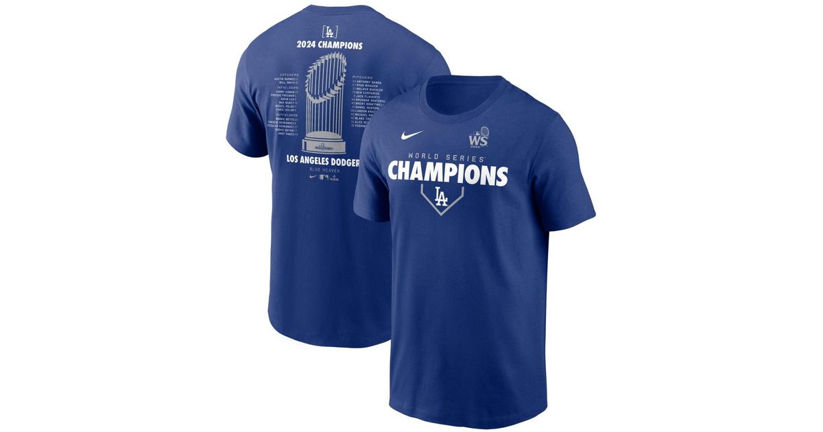 Nike Los Angeles Dodgers 2024 World Series Champions Roster T-shirt in ...