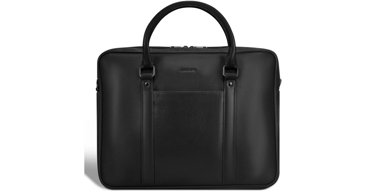 CHAMPS Onyx Collection Leather Briefcase in Black | Lyst
