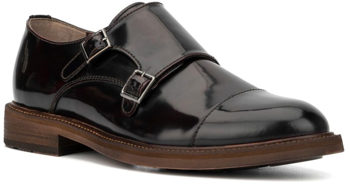 Vintage Foundry Lucas Monk Strap Shoe in Black for Men | Lyst