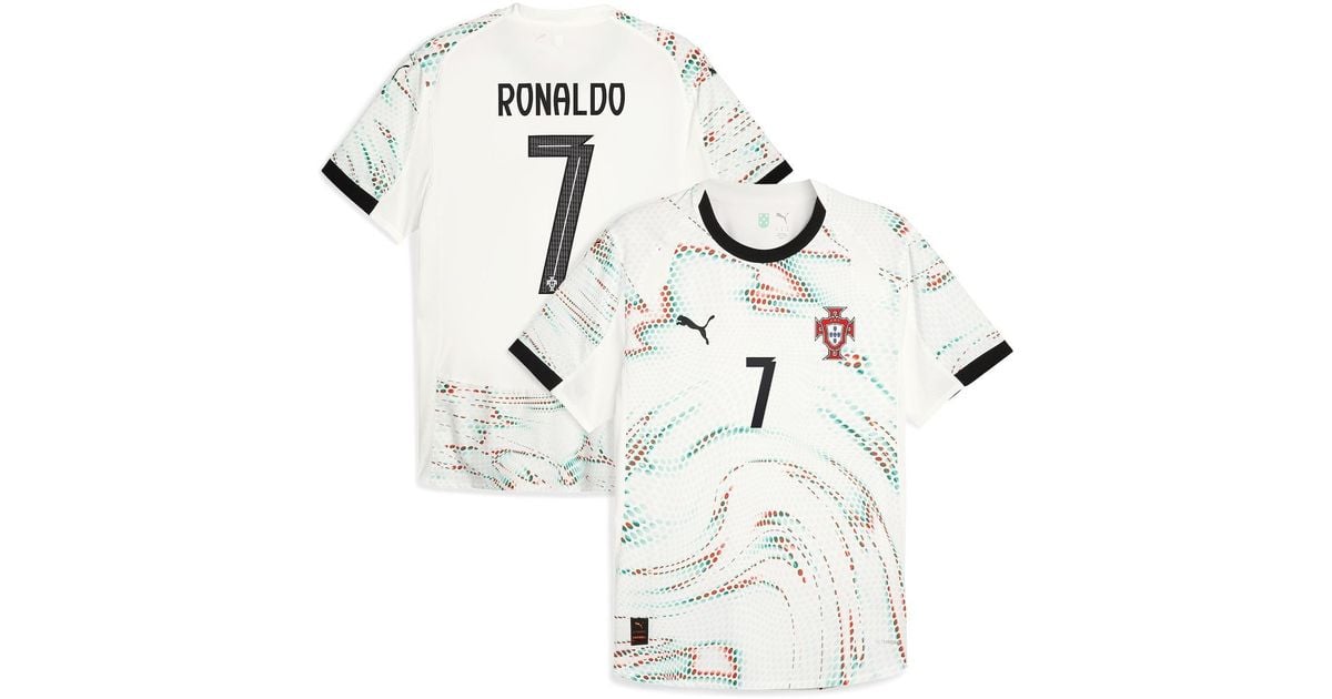 PUMA Cristiano Ronaldo Portugal National Team 2025 Away Authentic Jersey in White for Men | Lyst