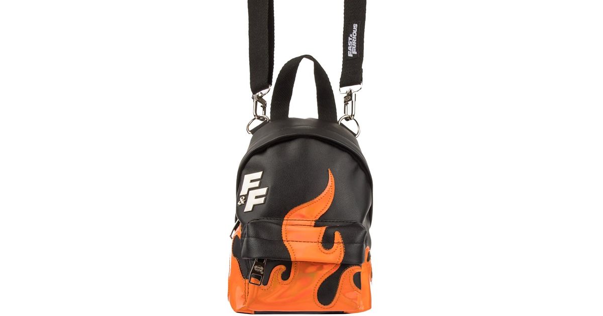 Fast & The Furious Fast & Furious Flame Art Mini Backpack in Black | Lyst