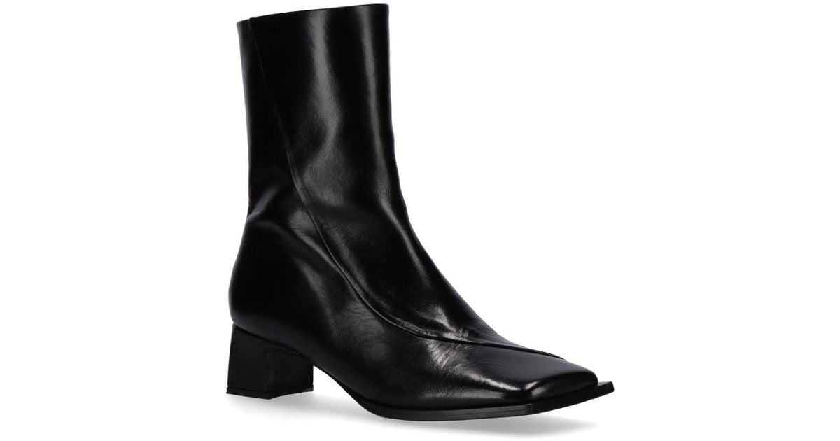 Alohas Chantal Black Leather Ankle Boots | Lyst
