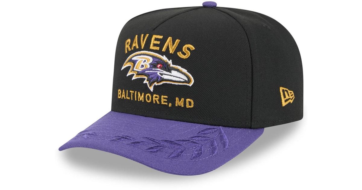 KTZ Black/purple Baltimore Ravens 2025 Nfl Draft A-frame 9fifty ...