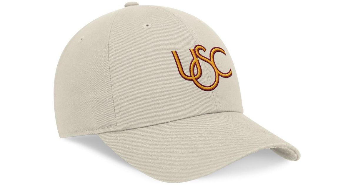 Nike Usc Trojans Legacy Club Swoosh Performance Adjustable Hat in White ...