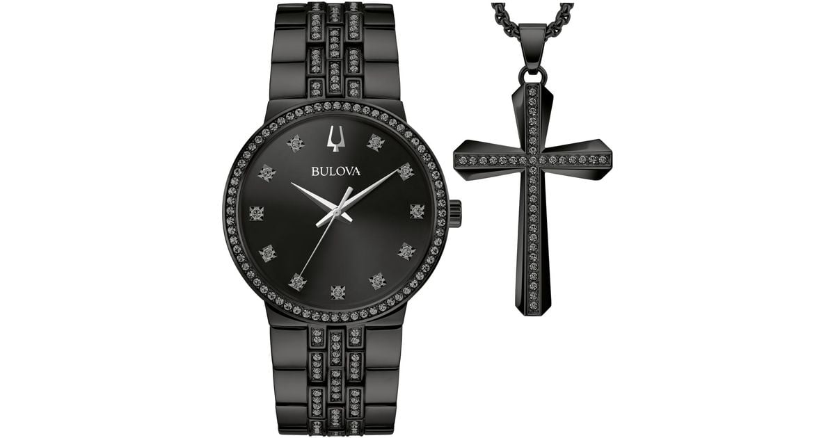Bulova Classic Crystal -tone Stainless Steel Bracelet Watch 40mm Gift ...