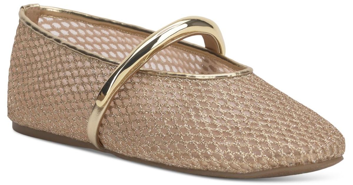 INC International Concepts Rahmi Mary Jane Flats in Natural | Lyst