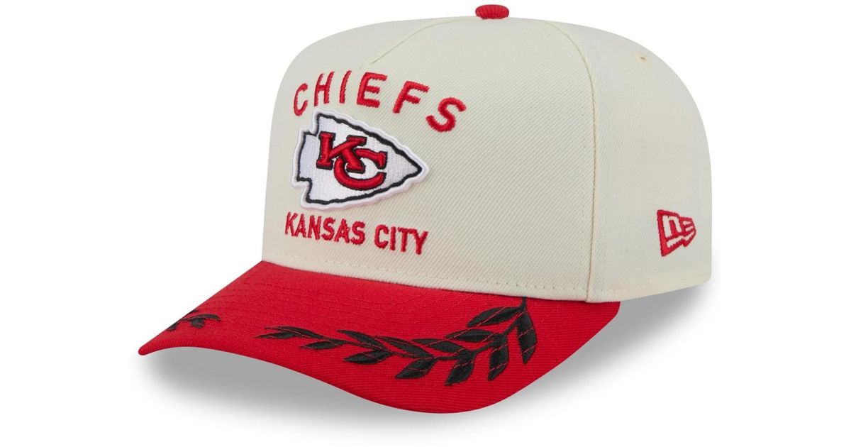KTZ Cream/red Kansas City Chiefs 2025 Nfl Draft A-frame 9fifty Snapback ...