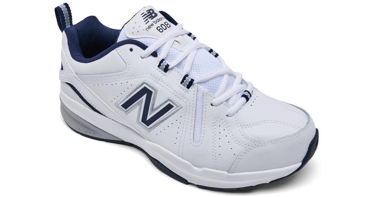New Balance 608v5 Wide Width Running Sneakers From Finish Line in White ...