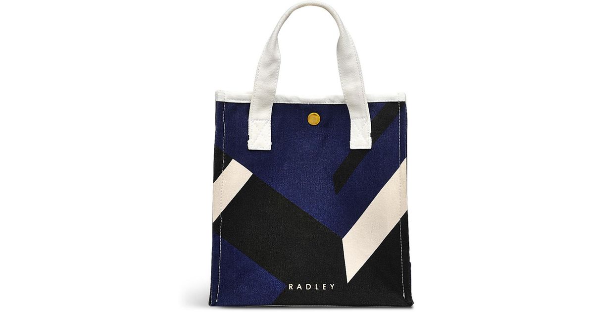 Radley Abstract Geo Small Open Top Tote in Blue | Lyst