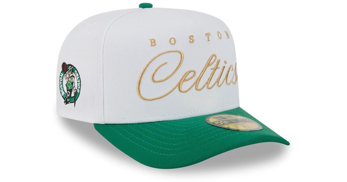 KTZ White/kelly Green Boston Celtics 2025 Nba Draft A-frame 59fifty ...