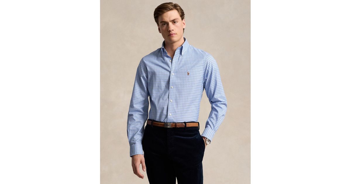 Polo Ralph Lauren Classic-fit Oxford Shirt in Blue for Men | Lyst