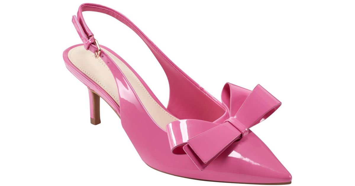 Marc Fisher Allon Bow Slingback Pumps in Pink | Lyst