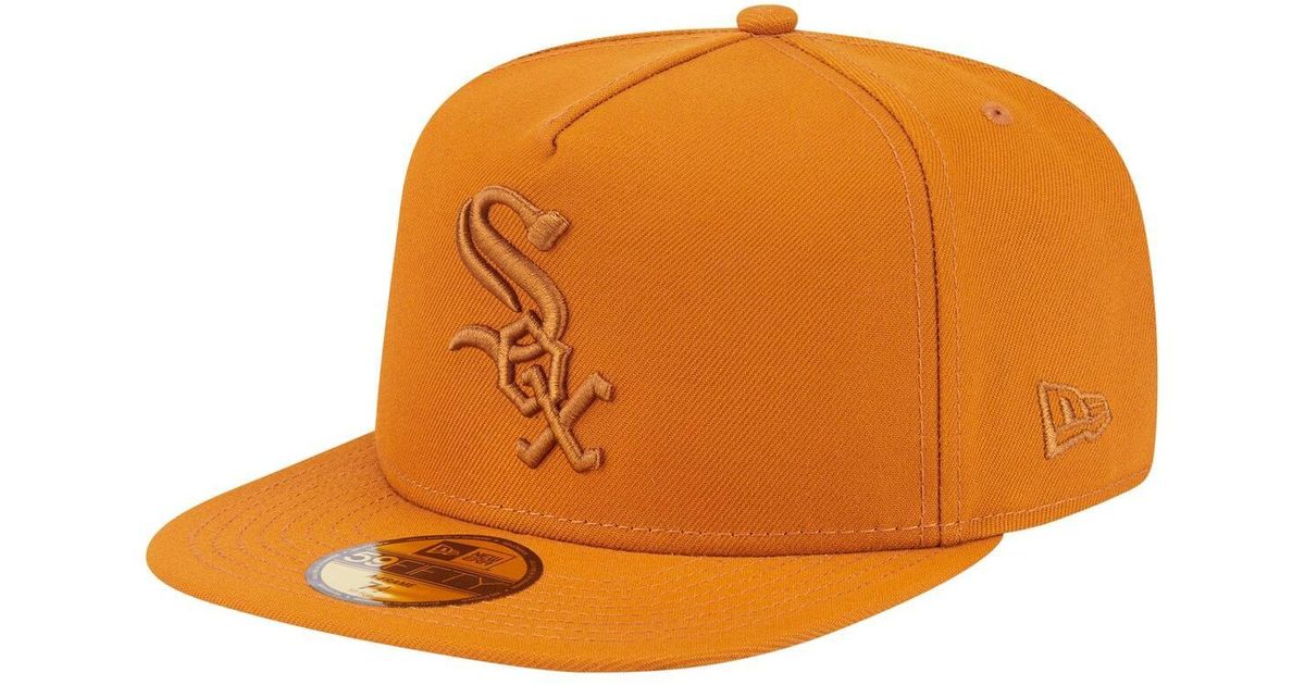 Ktz Chicago White Sox Color Pack A Frame 59fifty Fitted Hat In Orange