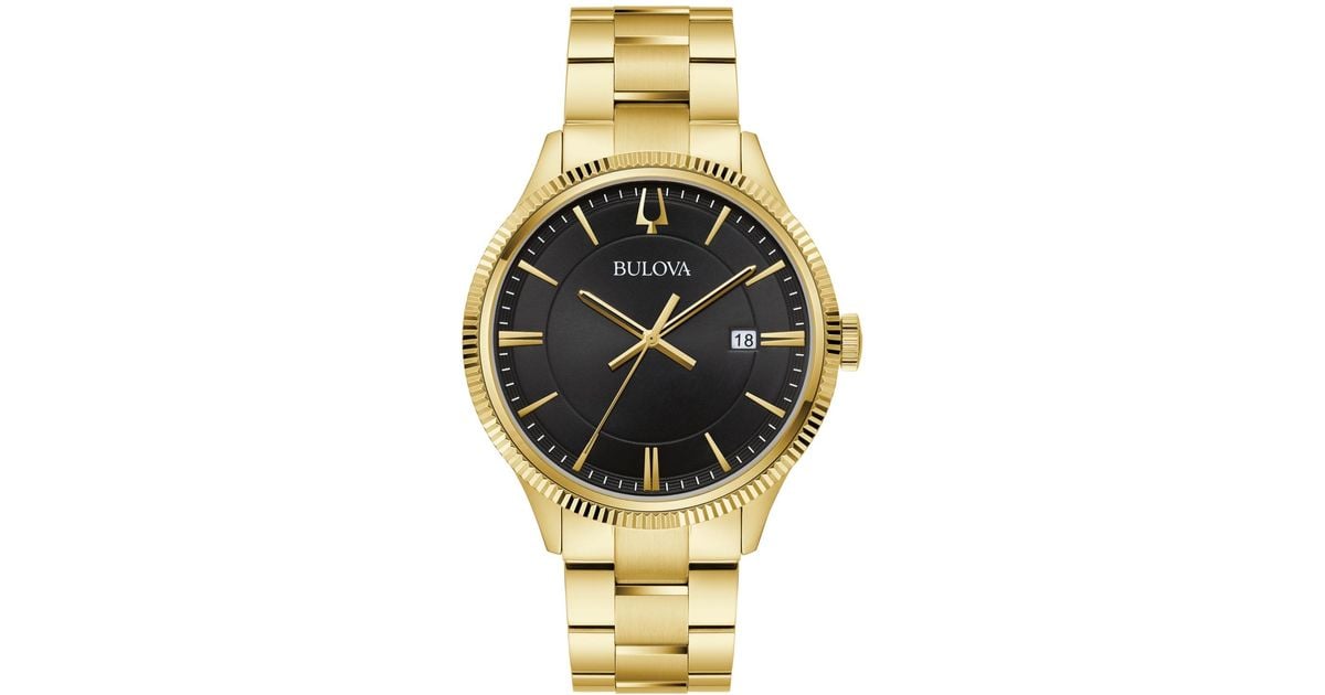 Bulova Gold-tone Stainless Steel Bracelet Watch 42mm in Metallic for ...