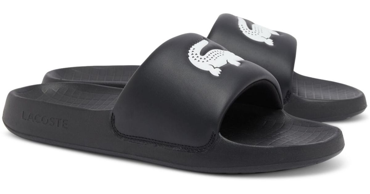 Lacoste Logo Serve Slides 1.0 in White for Men | Lyst