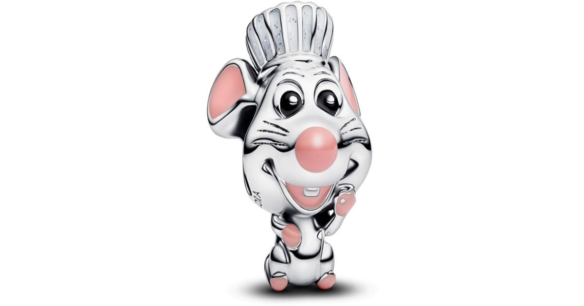 PANDORA Sterling Disney Pixar Ratatouille Remy Charms in White | Lyst