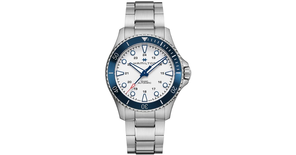 Hamilton Swiss Automatic Khaki Navy Scuba Stainless Steel Bracelet ...