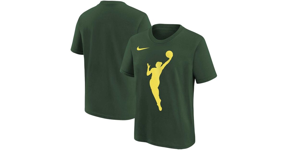 Nike And Â Wnba Logo Woman T-shirt in Green | Lyst