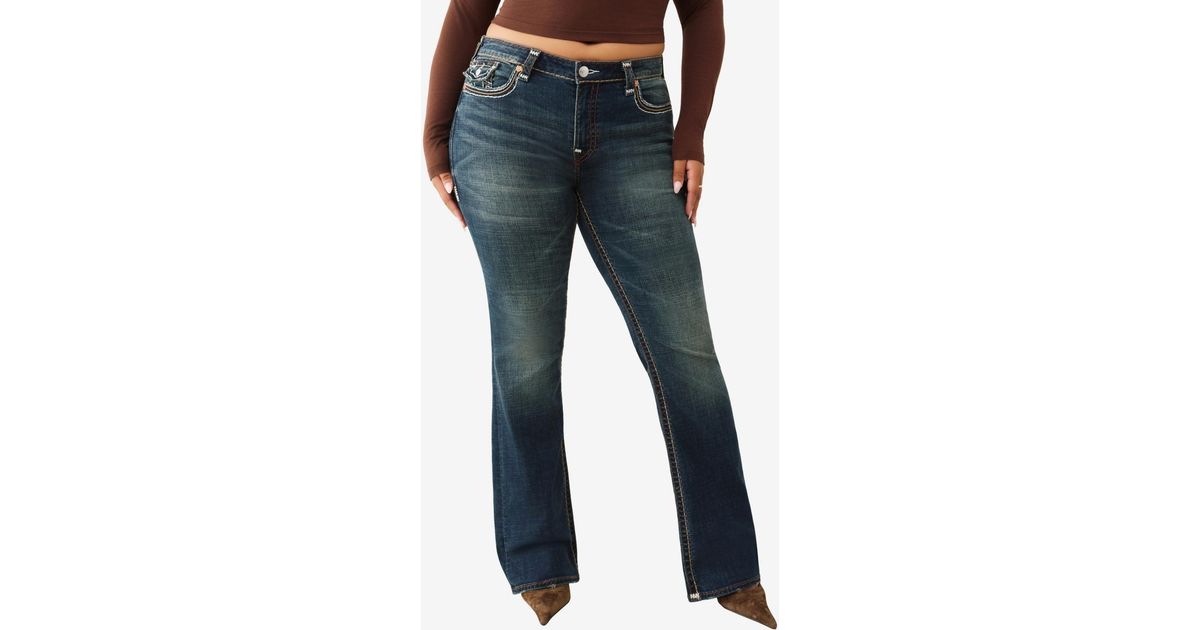 TRUE RELIGION Plus Size Becca Mid Rise Bootcut Super T Flap Jeans in ...