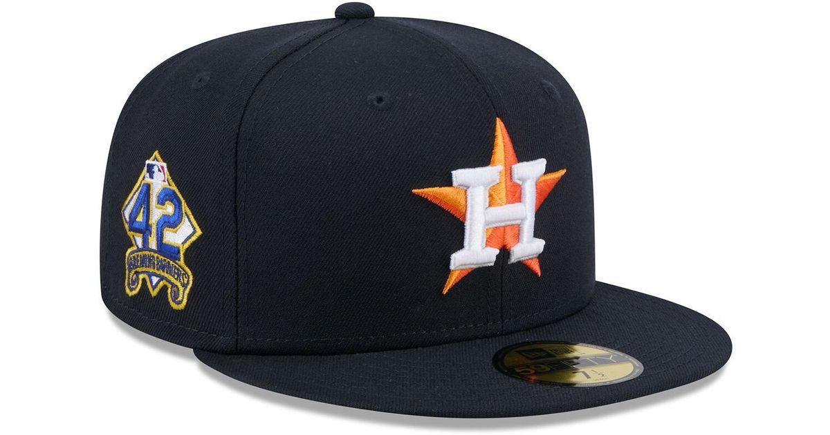 KTZ Houston Astros 2025 Jackie Robinson Day 59fifty Fitted Hat in Blue ...