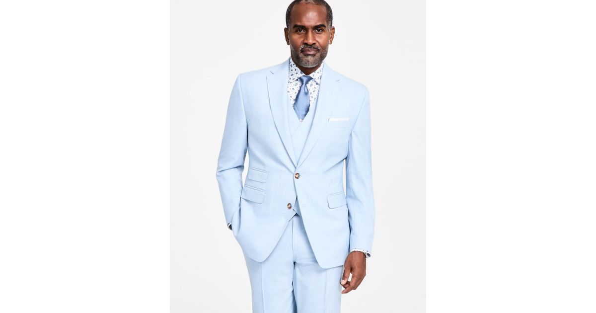 Tayion Collection Regular-fit Suit Jacket in Blue for Men | Lyst