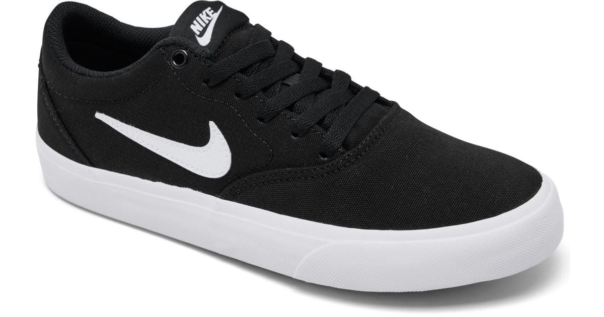 Nike Sb Charge Canvas Casual Skate Sneakers From Finish Line in Black ...