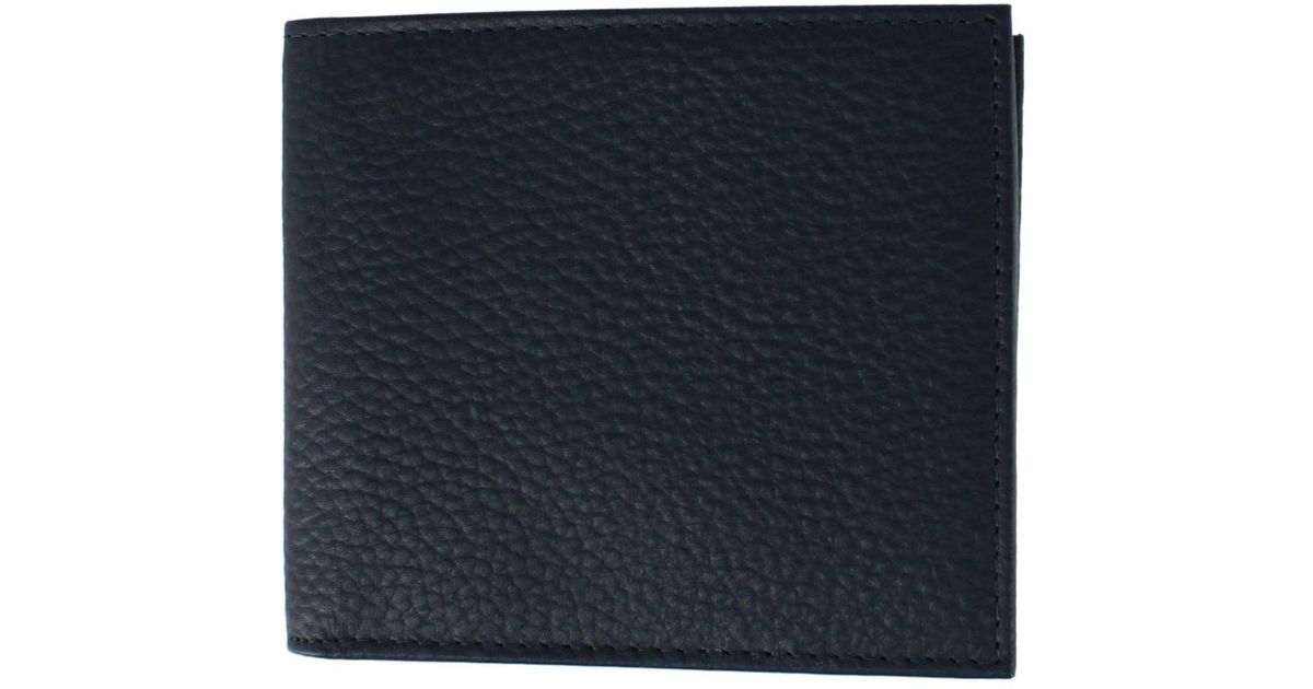 Trafalgar Pierce Pebble Grain Classic Leather Bi-fold Wallet in Blue ...