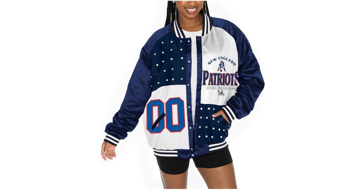 Gameday Couture Navy/white New England Patriots Oversized Hot Shot ...