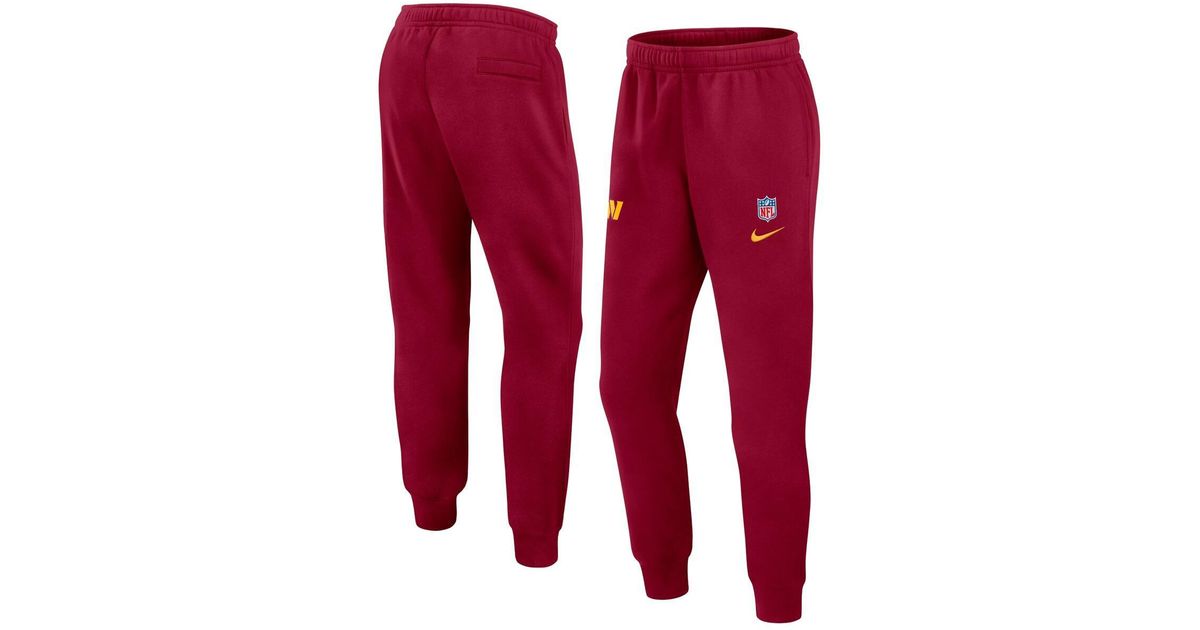 Nike Washington Commanders 2024 Sideline Club Pants in Red for Men | Lyst