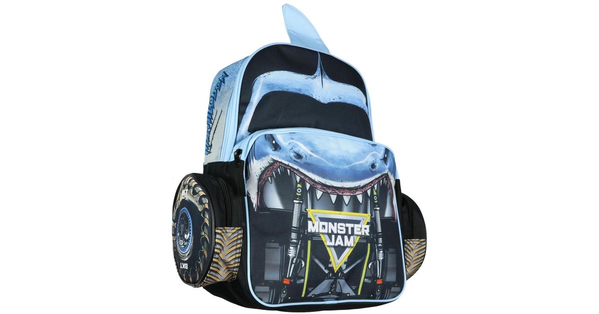 MONSTER JAM Backpack Megalodon Predator Truck Grill 3d Character School ...