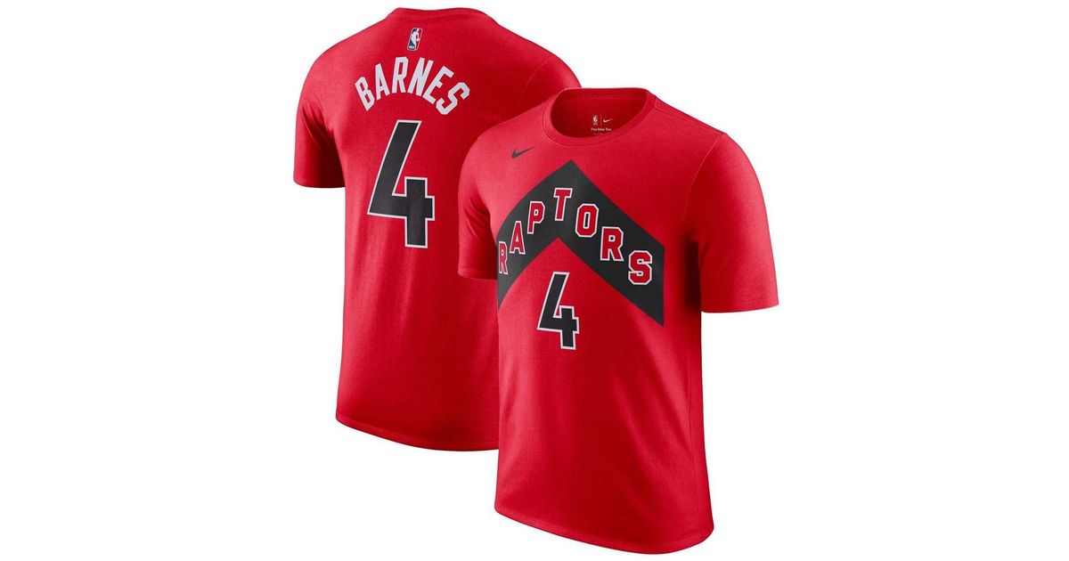 Nike Scottie Barnes Red Toronto Raptors Icon 2022/23 Name And Number ...