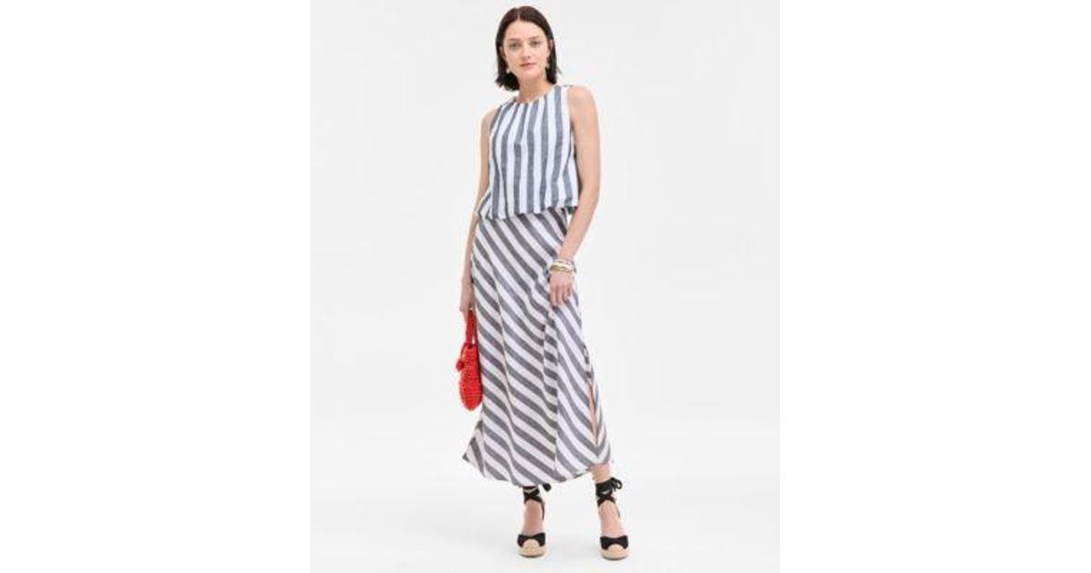 On 34th Cropped Bubble Hem Tank Striped Maxi Skirt Melindaa Espadrille ...