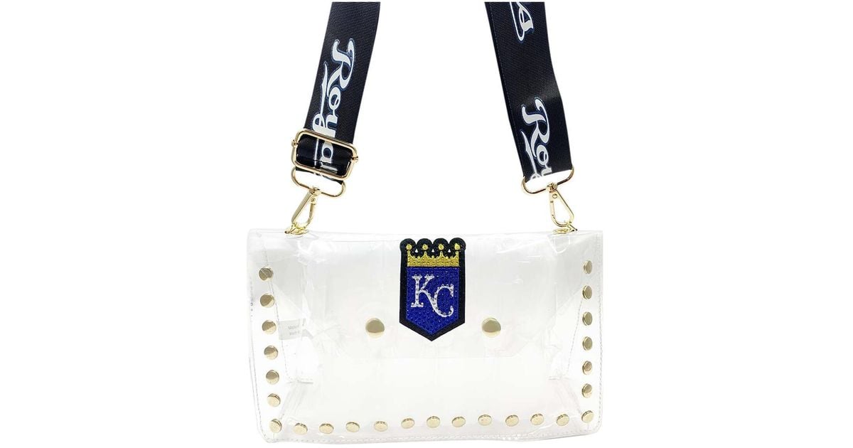 Cuce Kansas City Royals Crystal Clear Envelope Crossbody Bag in White ...