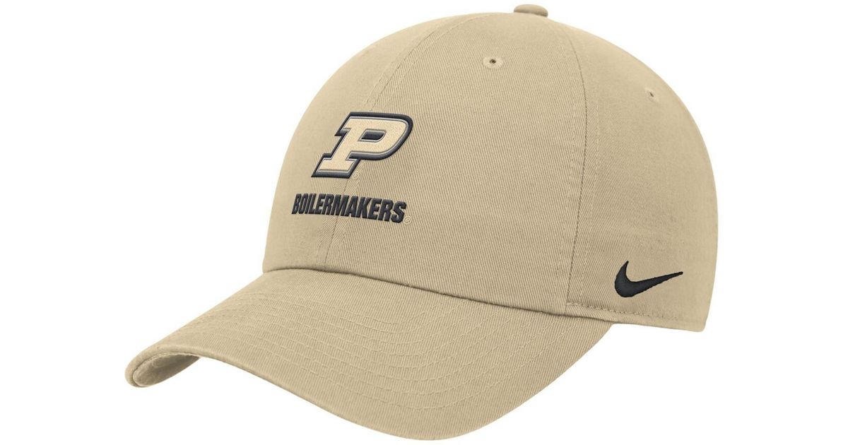 Nike Purdue Boilermakers 2025 On-field Club Adjustable Hat in Natural ...