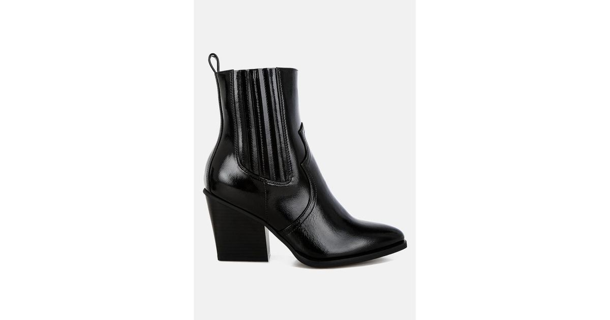 LONDON RAG Cornus Snake Print Ankle Boots in Black | Lyst